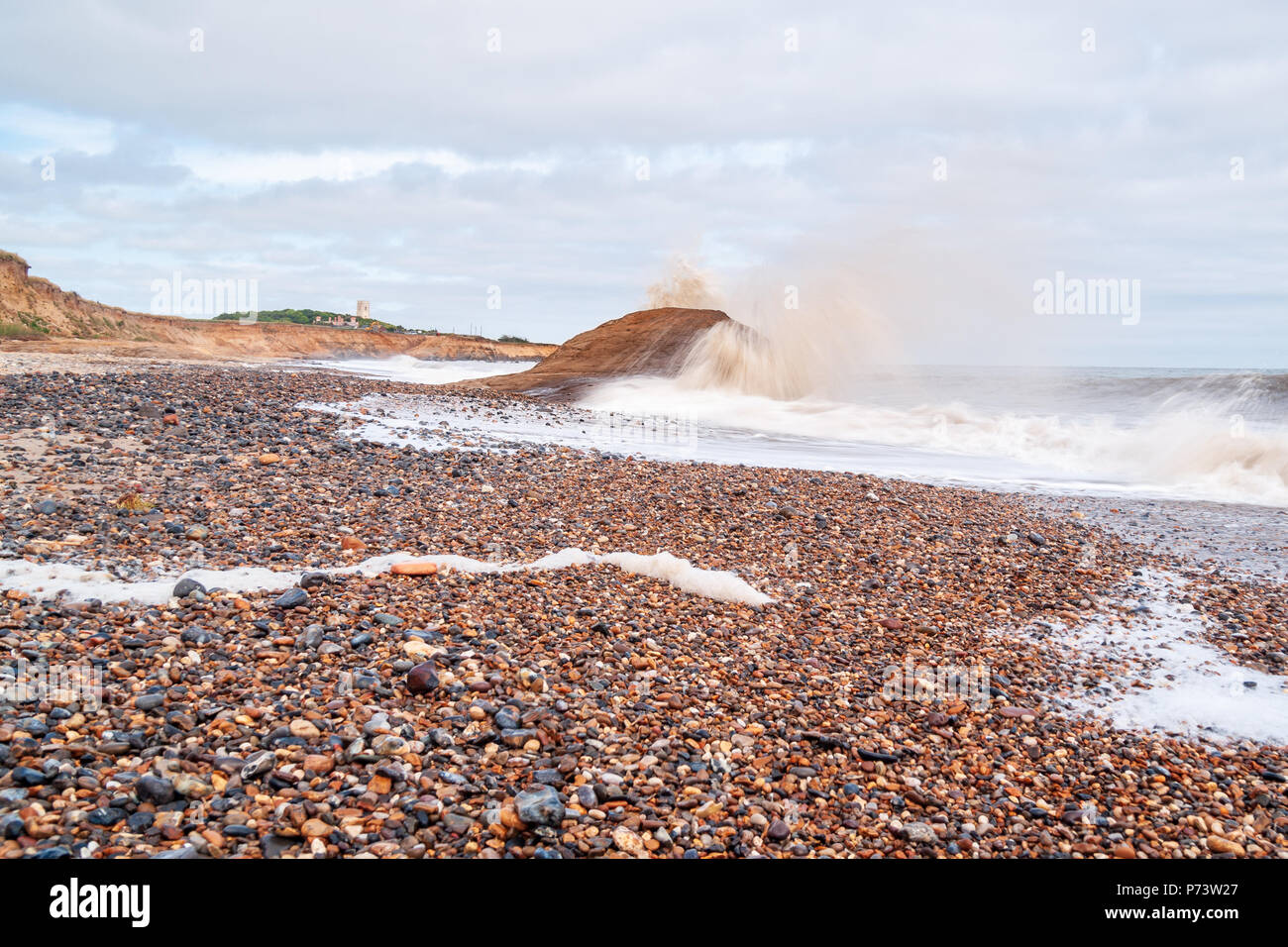 view of coast at happisburgh norfolk uk Stock Photo - Alamy