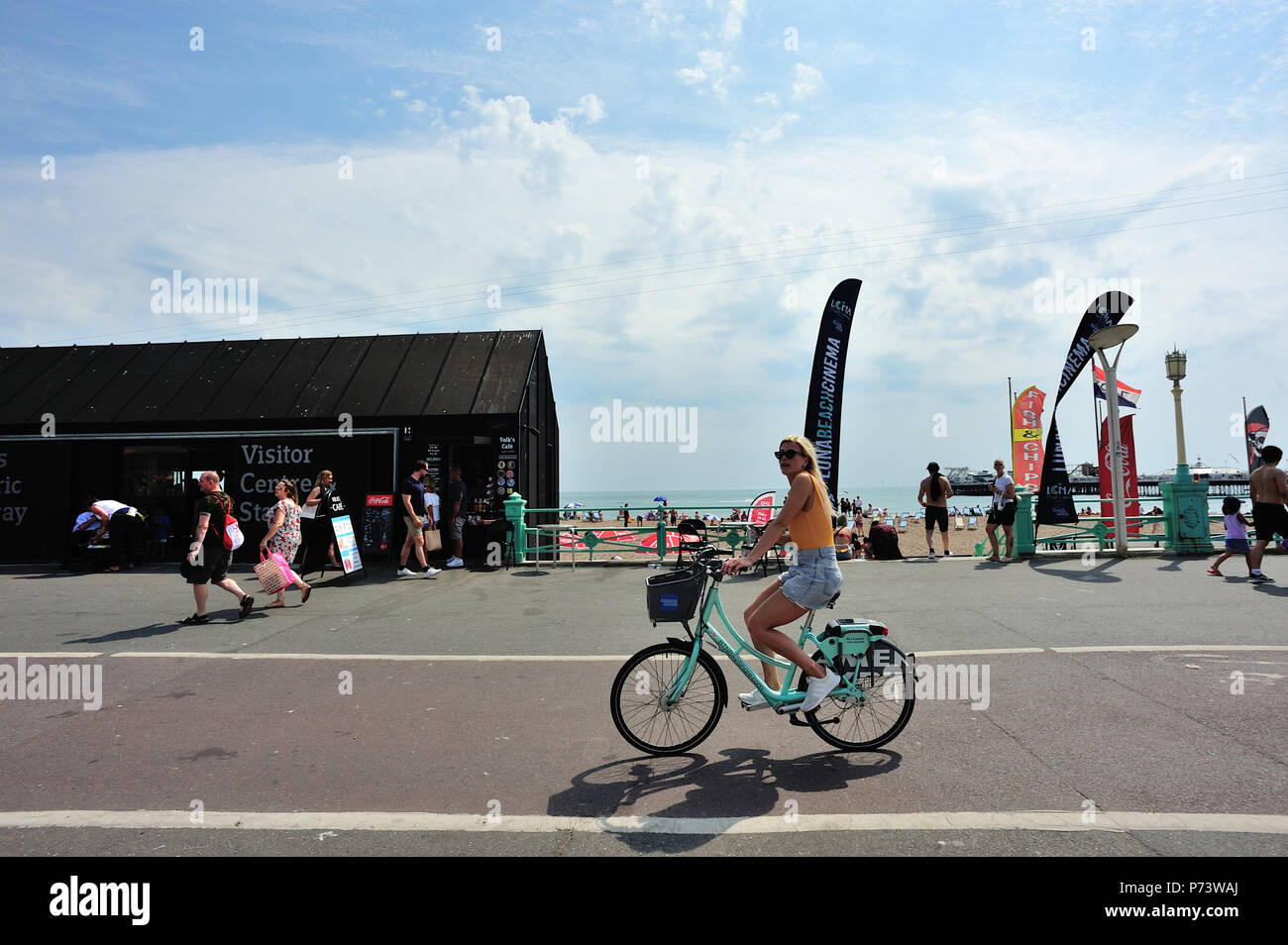 Cycling in Brighton, English Seaside Town, Brighton & Hove, East Sussex ...