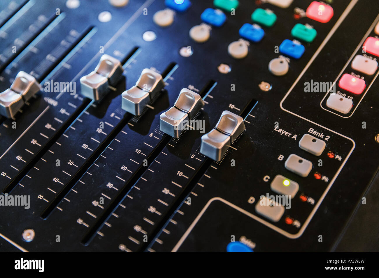Music equipment for sound mixer control, electornic device. Audio mixer ...