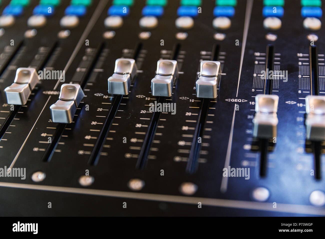 Music equipment for sound mixer control, electornic device. Audio mixer ...