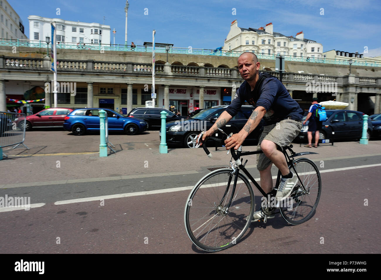 Cycling in Brighton, English Seaside Town, Brighton & Hove, East Sussex ...