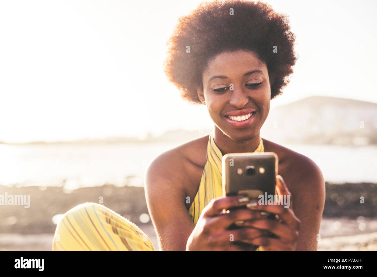 Happy Mobile Phone User
