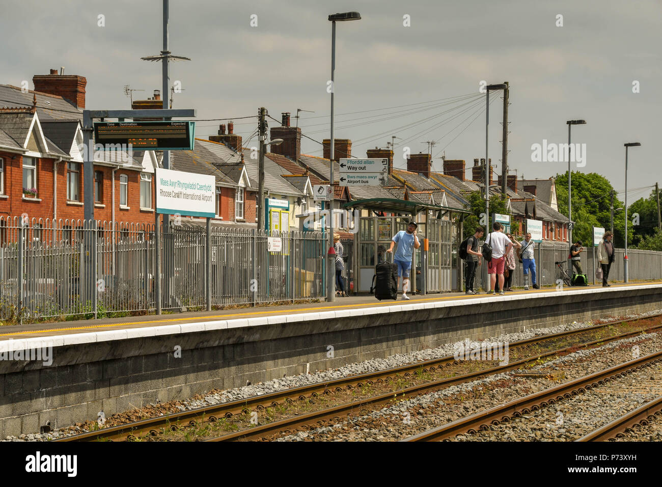 Rhoose cardiff international airport railway station hi-res stock ...