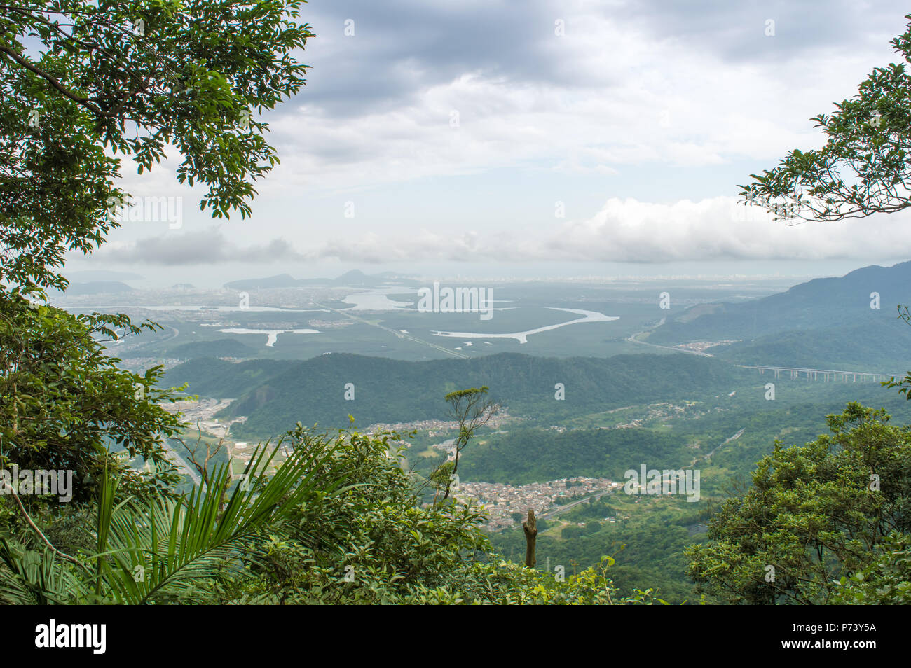 Aerial view of Cubatão, SP and Santos, SP in Brazil Stock Photo - Alamy