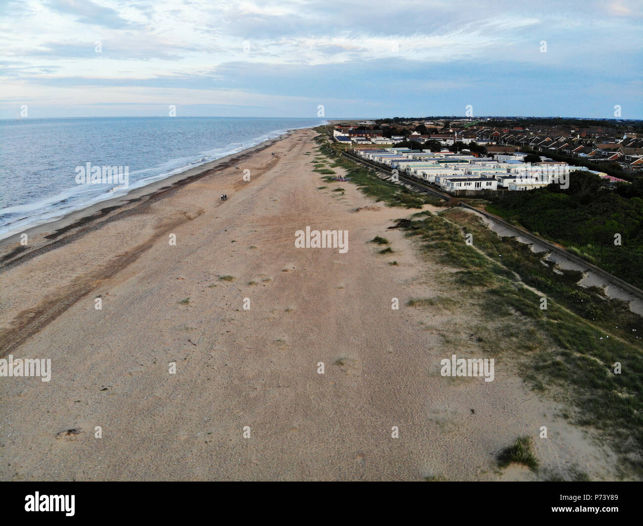 Aerial view of Caister beach Stock Photo - Alamy