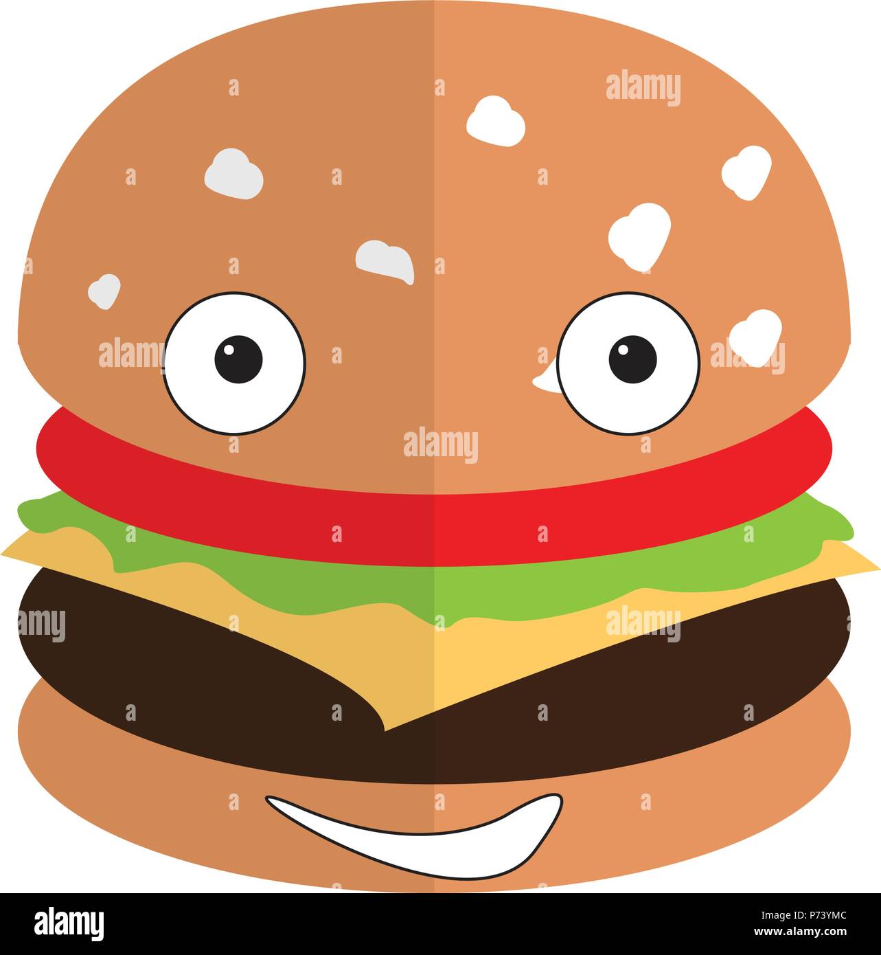 Burger face Stock Vector Images - Alamy