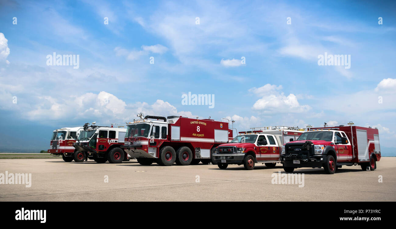 The line-up of the vehicles that the 612th Air Base Squadron ...