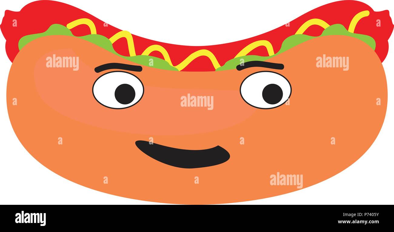 Isolated happy sausage emote Stock Vector Image & Art - Alamy