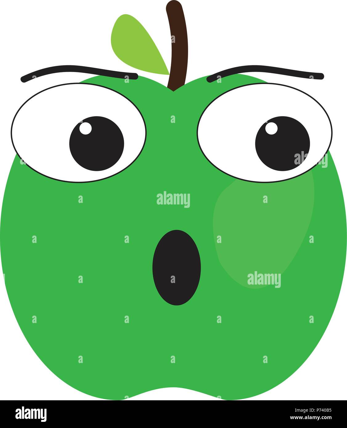 Isolated surprised apple emote Stock Vector Image & Art - Alamy