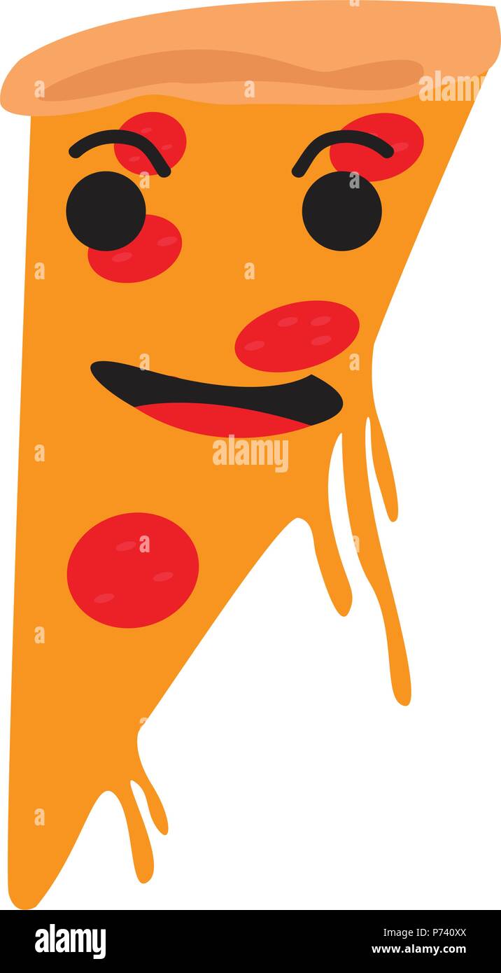 Isolated happy slice of pizza Stock Vector Image & Art - Alamy