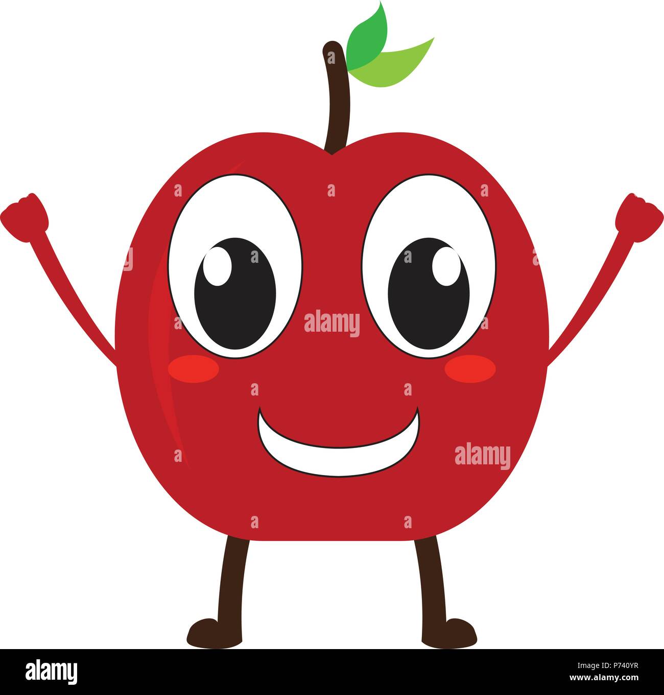 Happy apple Cut Out Stock Images & Pictures - Alamy