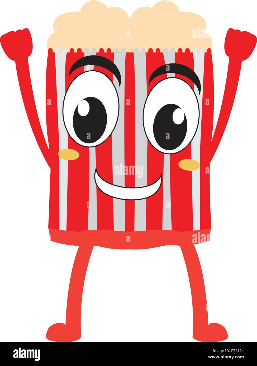 Isolated happy popcorn emote Stock Vector Image & Art - Alamy