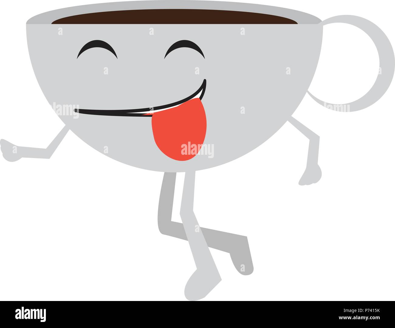 Coffee emoticon Stock Vector Images - Alamy