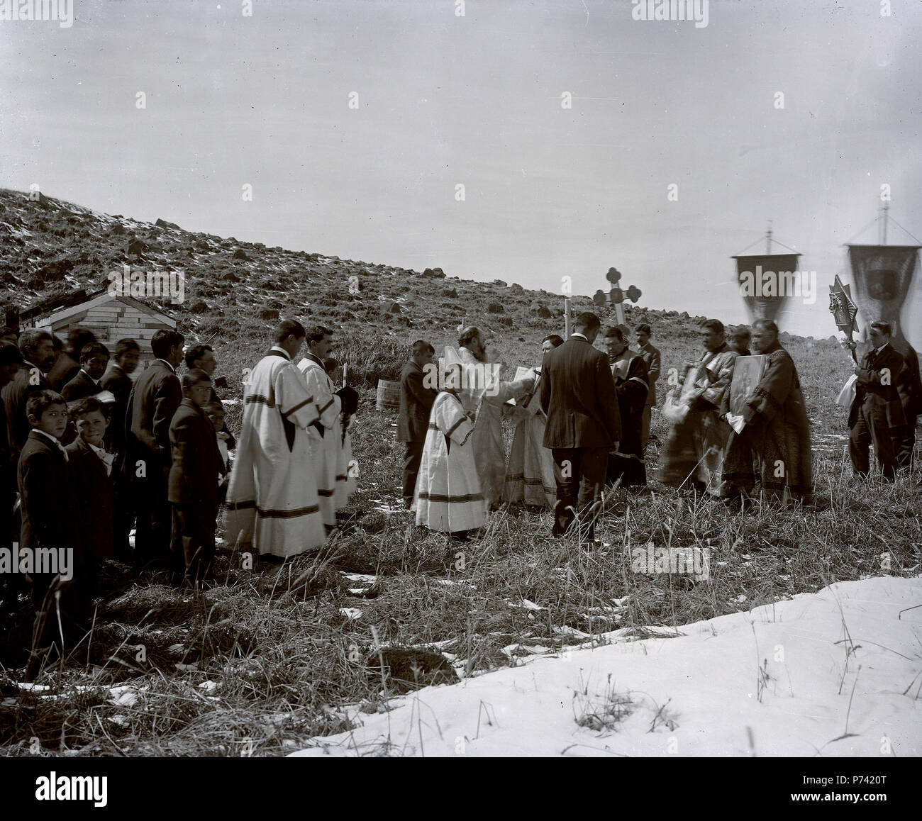 Religious Service Outside Stock Photo - Alamy