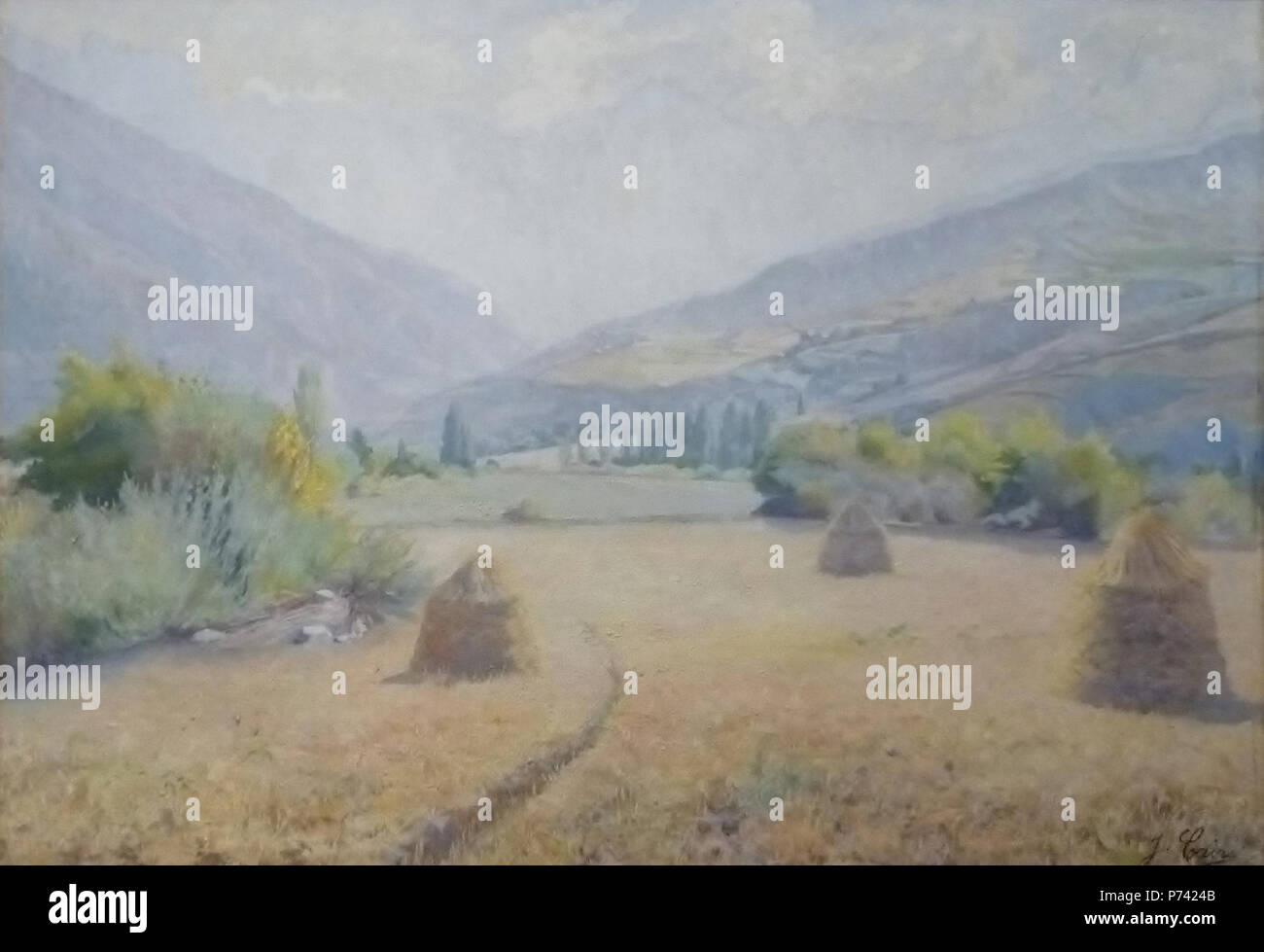 Français : 'Les gerbiers' 1897) par Jean Caire; huile sur toile 129 x ...