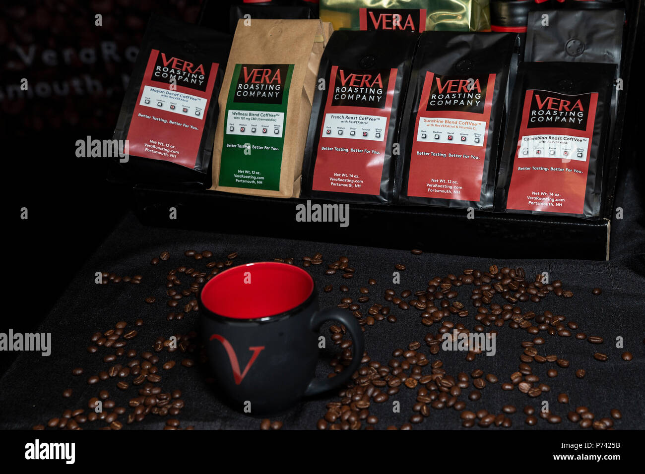New York, United States. 02nd July, 2018. Coffee products by Vera ...
