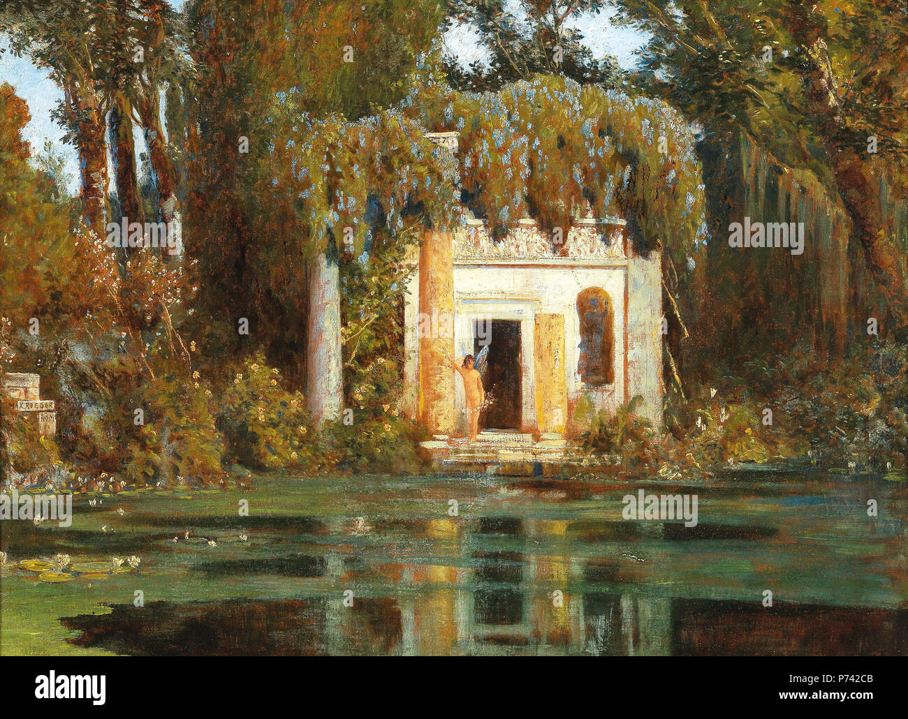 . Park Landscape with Pond and Sprite 1901 31 Max Roeder - Park ...