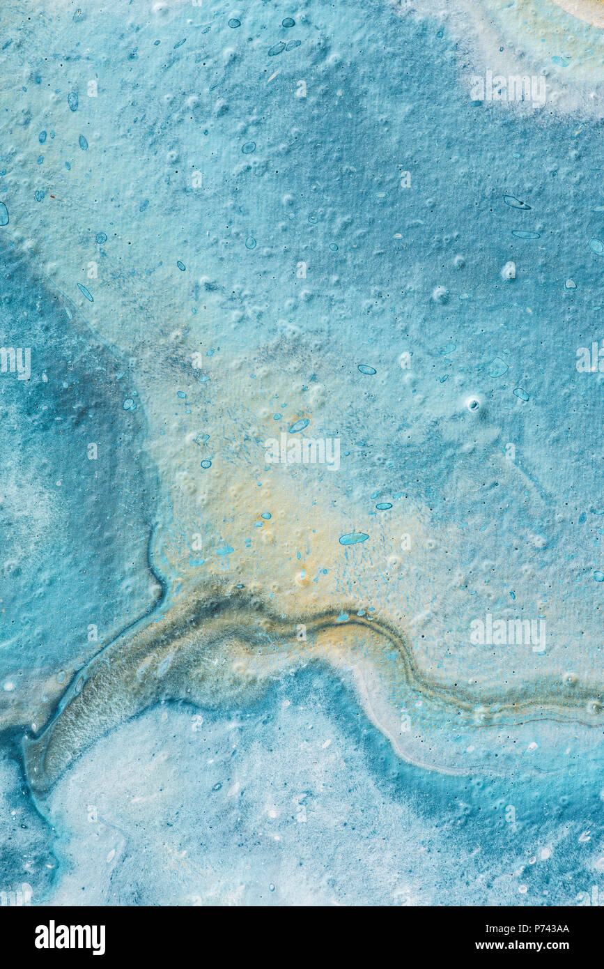 abstract light blue and yellow textured of oil painting Stock Photo - Alamy