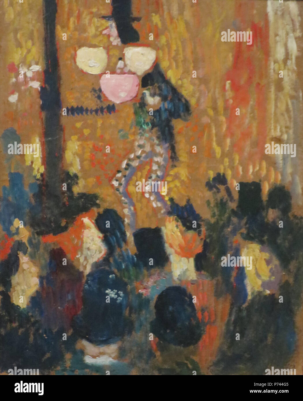 English: Fairground Sideshow (Parade) by Pierre Bonnard, c. 1892, oil ...