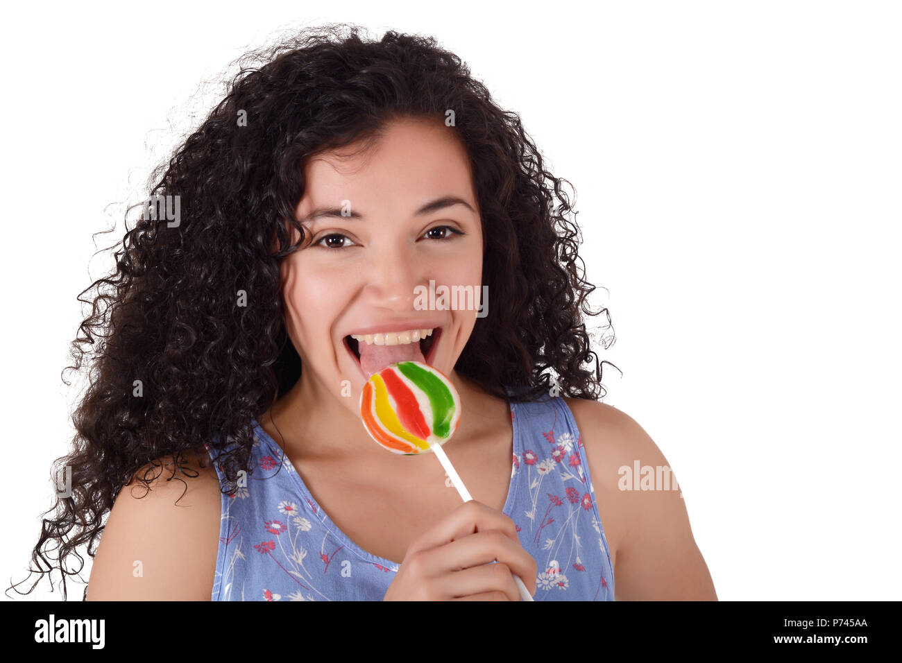 Women lollipop portrait hi-res stock photography and images - Alamy