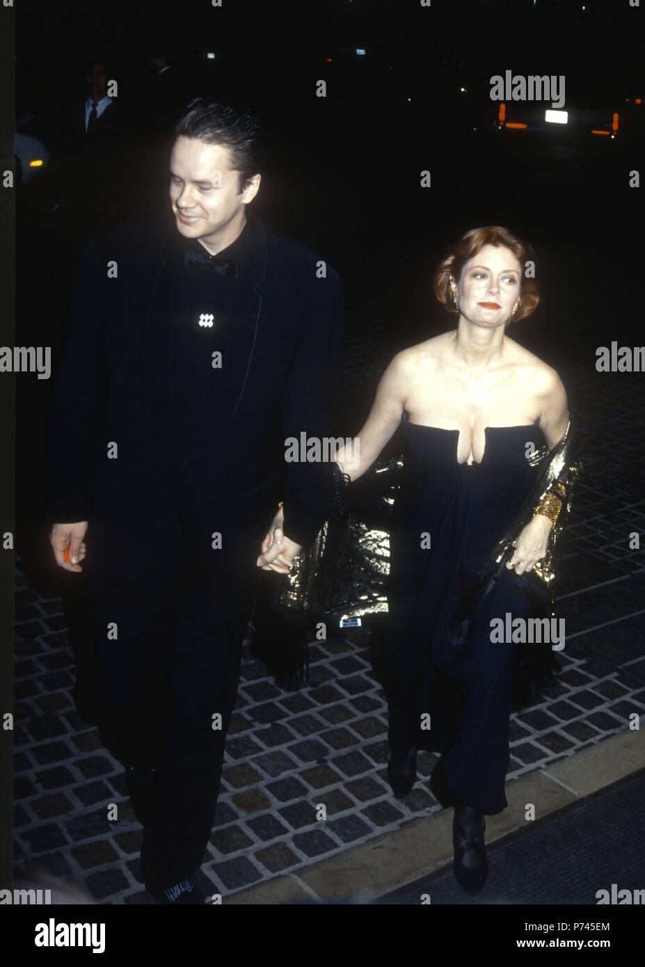 Beverly Hills Ca January 18 L R Actor Tim Robbins And Actress
