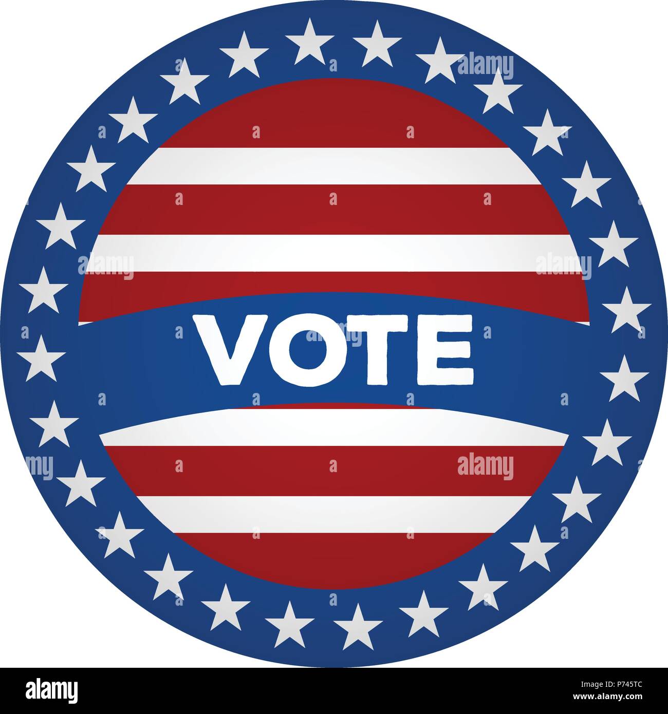 Political campaign button Stock Vector Images - Alamy