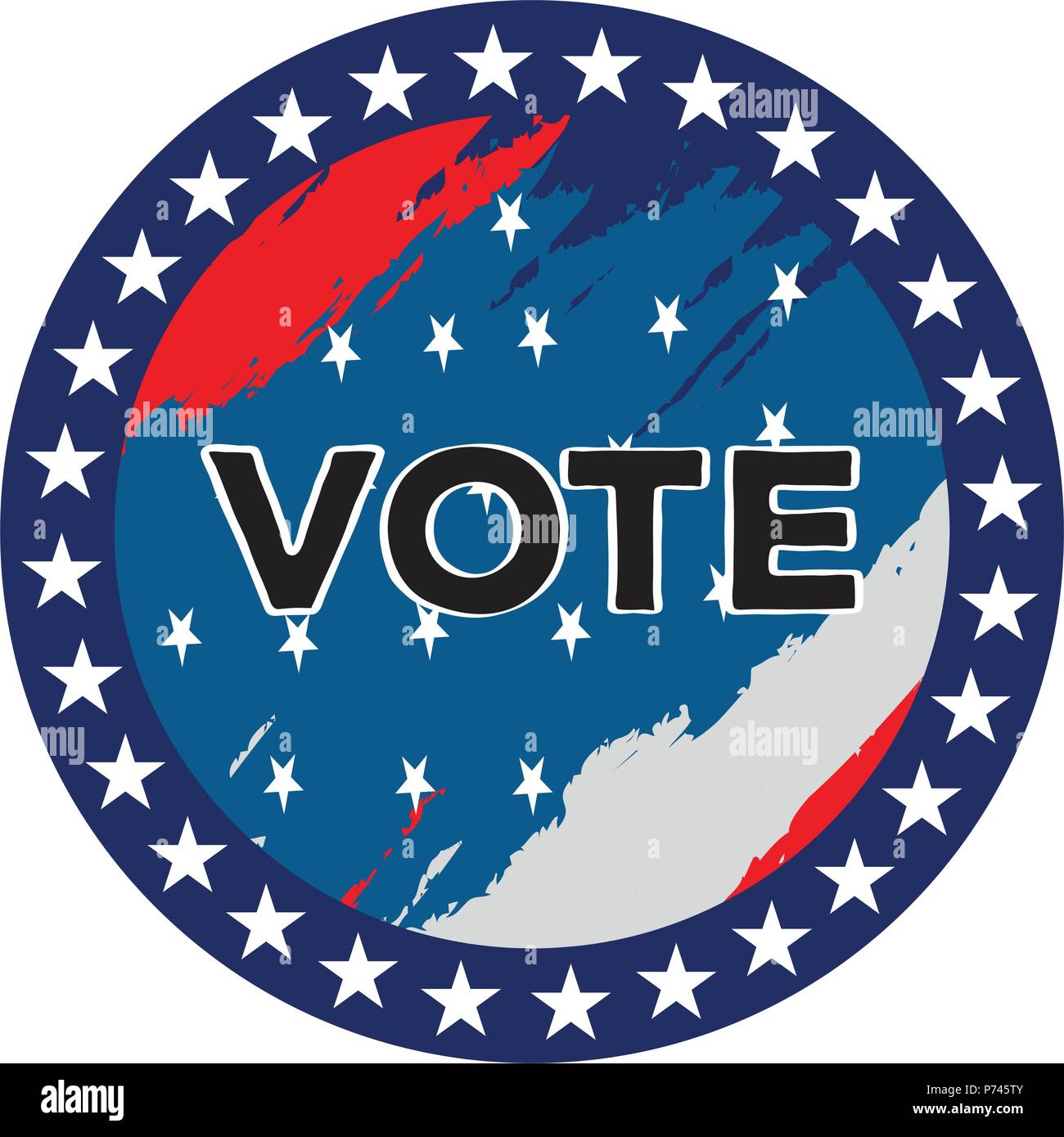 American election button Stock Vector Images - Alamy