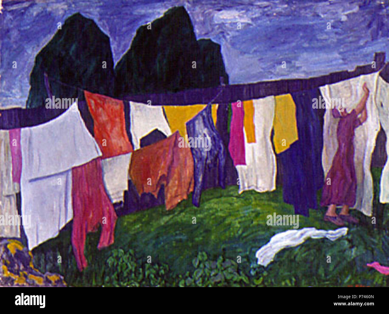 English: Hanging Laundry . before 1943 42 Raud-Laundry Stock Photo - Alamy