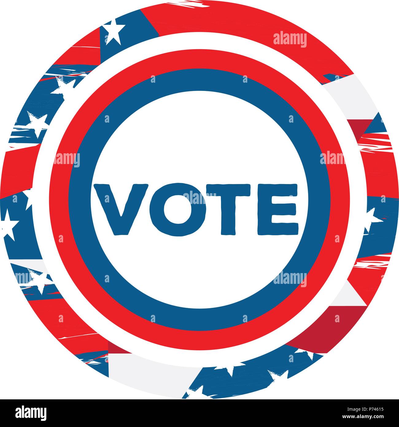 American election button Stock Vector Images - Alamy