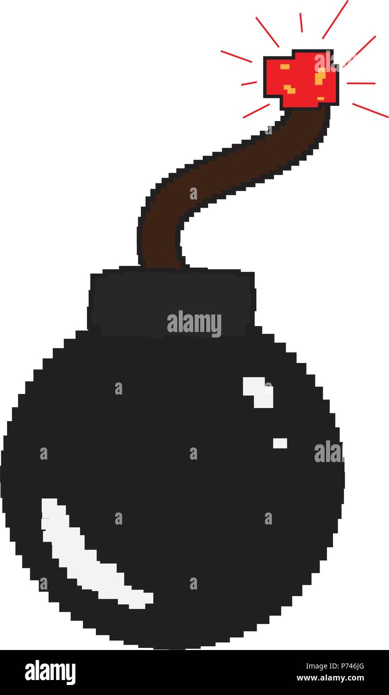 Isolated pixelated bomb icon Stock Vector Image & Art - Alamy