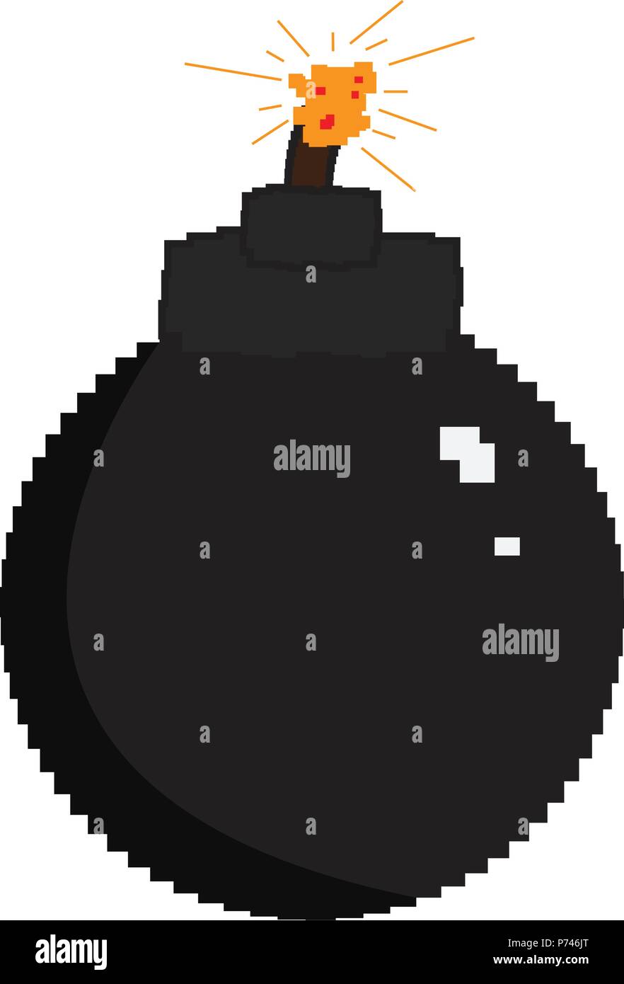 Isolated pixelated bomb icon Stock Vector Image & Art - Alamy