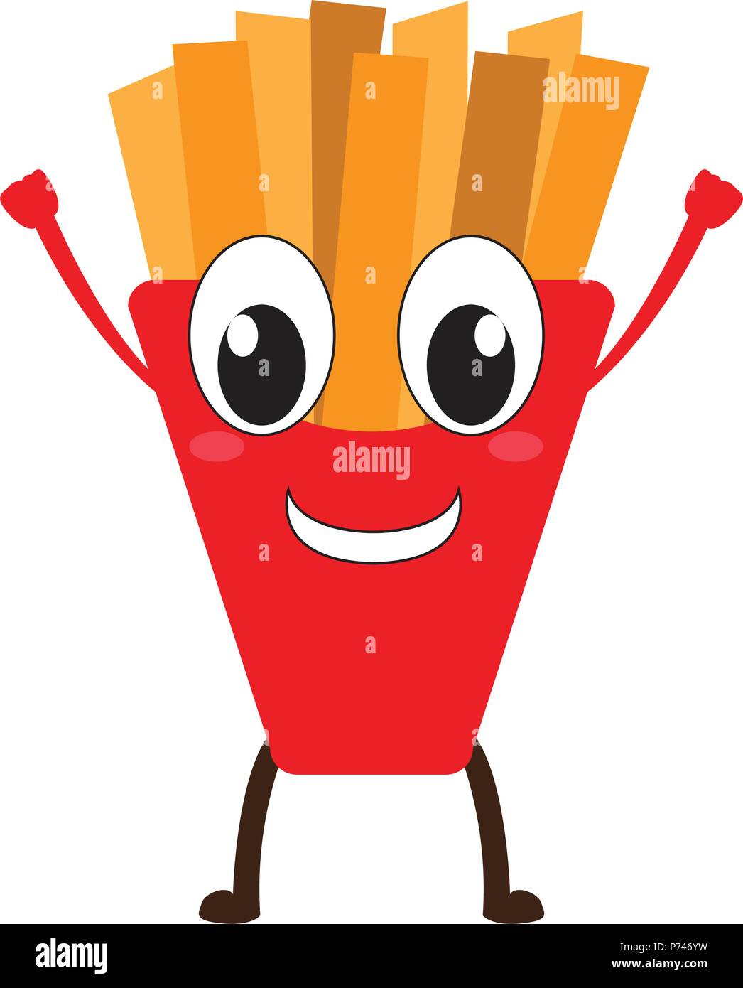 Isolated happy french fries emote Stock Vector Image & Art - Alamy