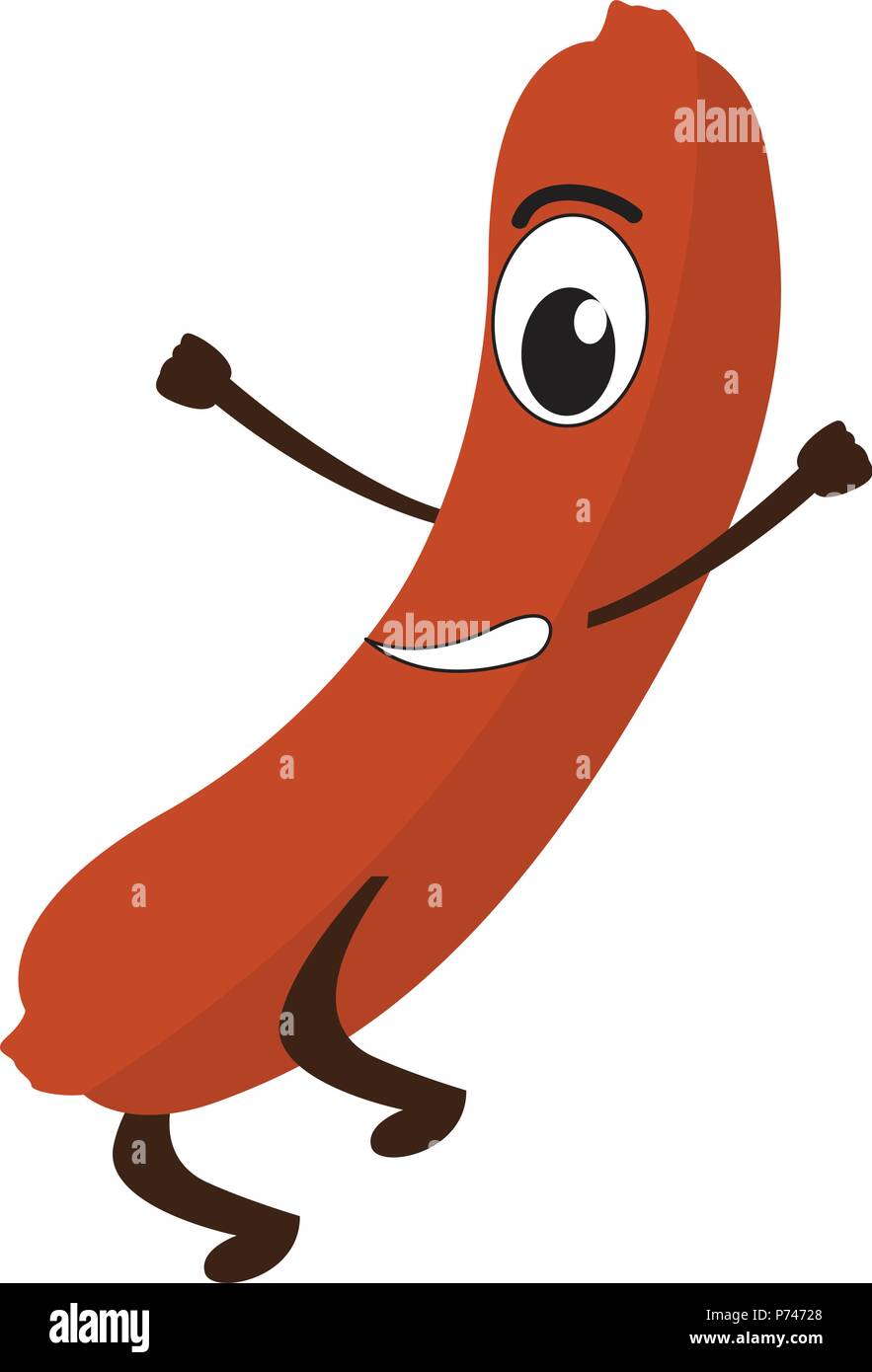 Isolated happy sausage emote Stock Vector Image & Art - Alamy