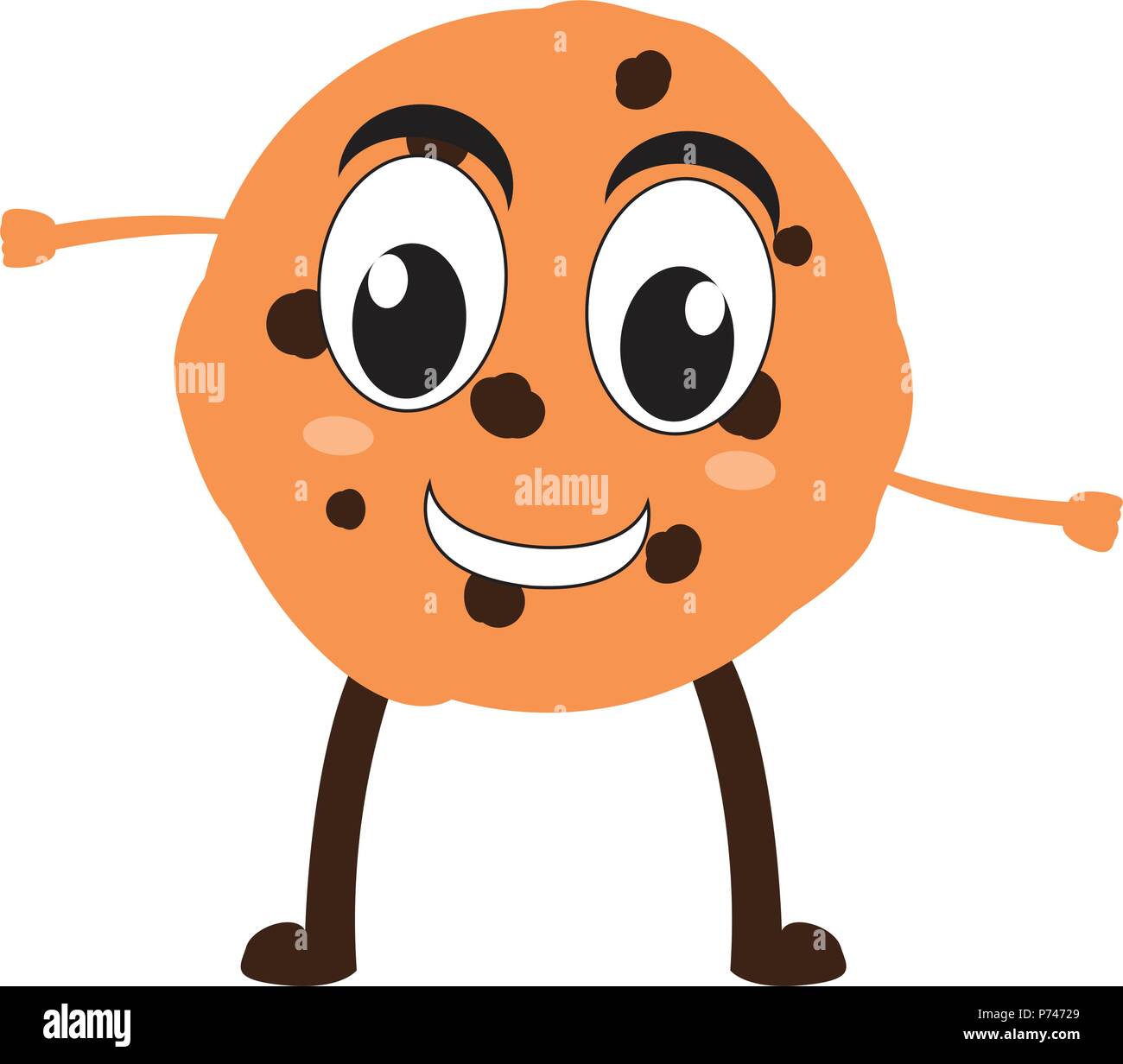 Isolated happy cookie emote Stock Vector Image & Art - Alamy