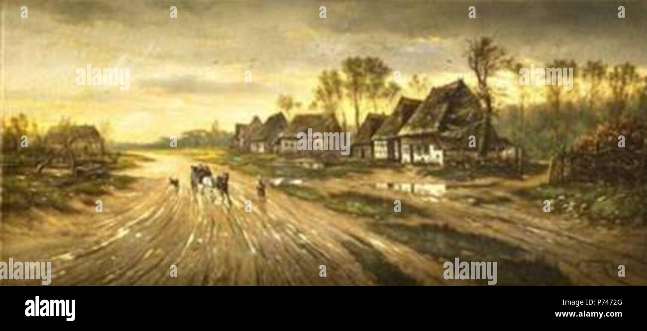 English: Village Idyll . 1899 45 Siewert-Idyll Stock Photo - Alamy