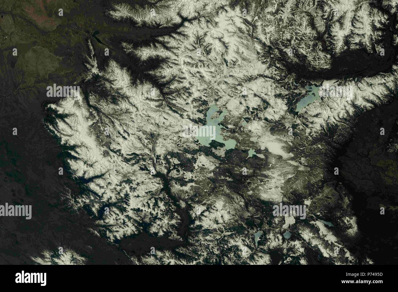 Yellowstone Caldera Satellite View