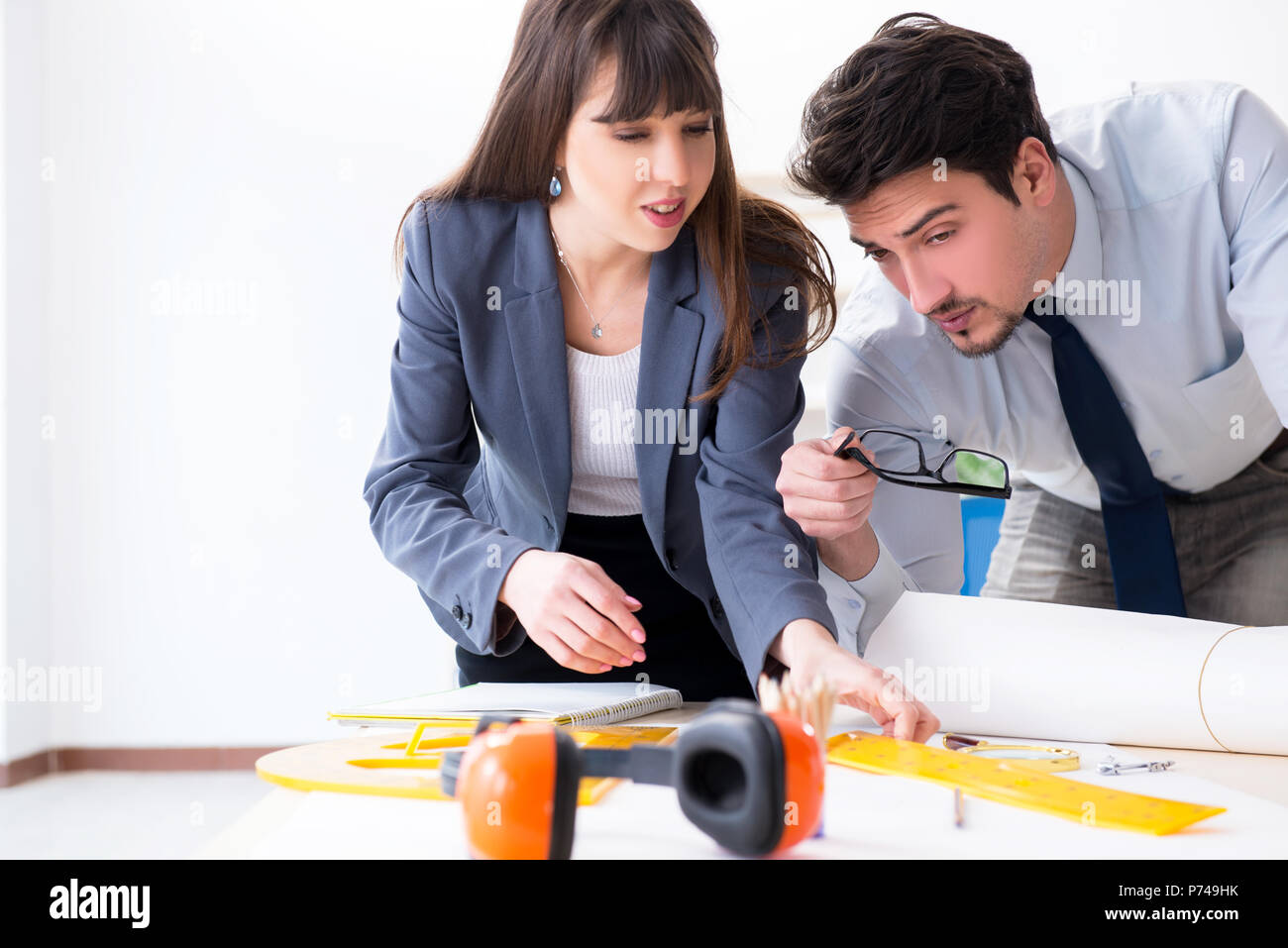 Engineers working on new project Stock Photo - Alamy