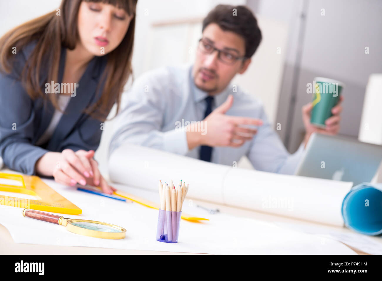 Engineers working on new project Stock Photo - Alamy