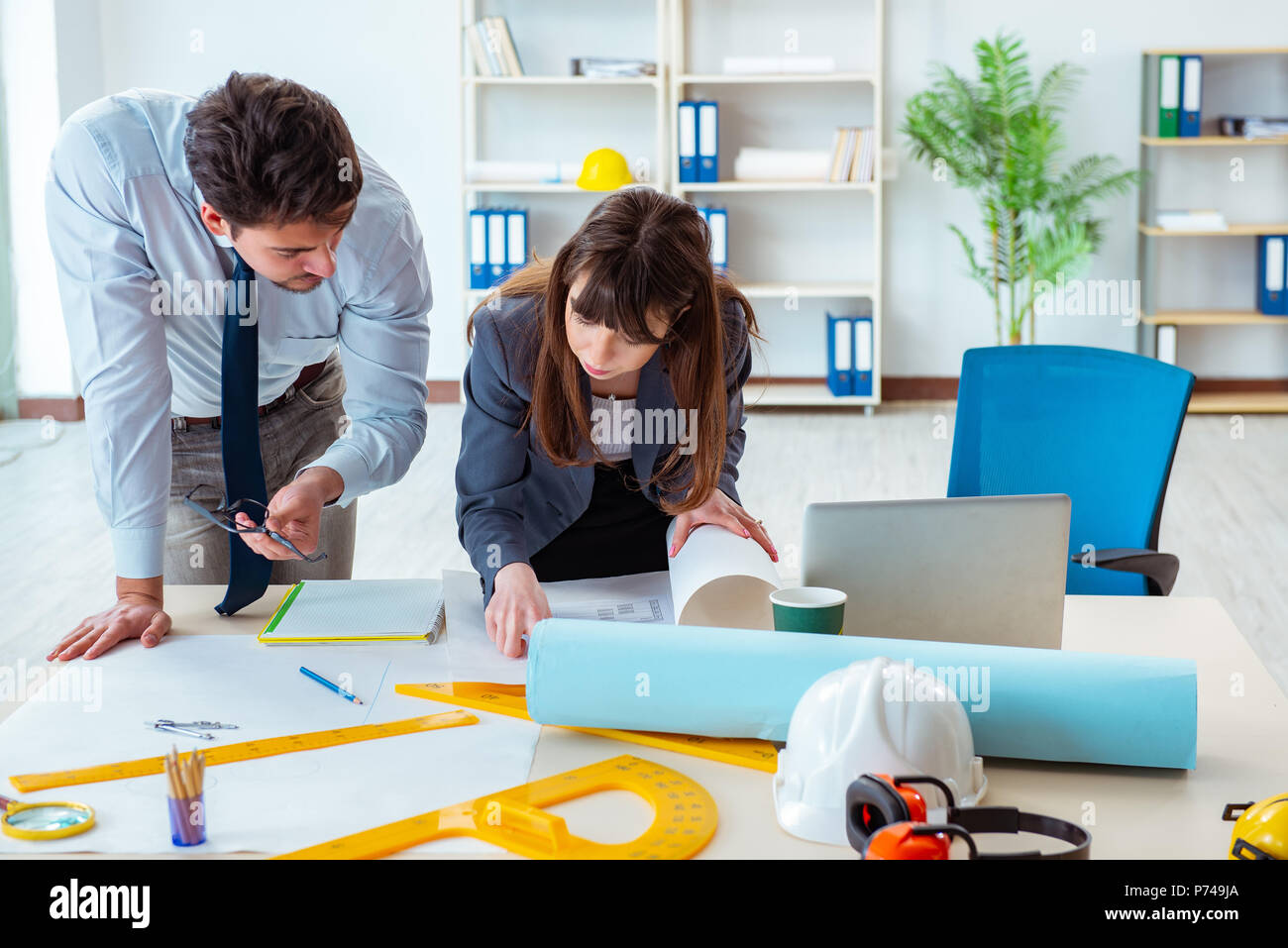 Engineers working on new project Stock Photo - Alamy