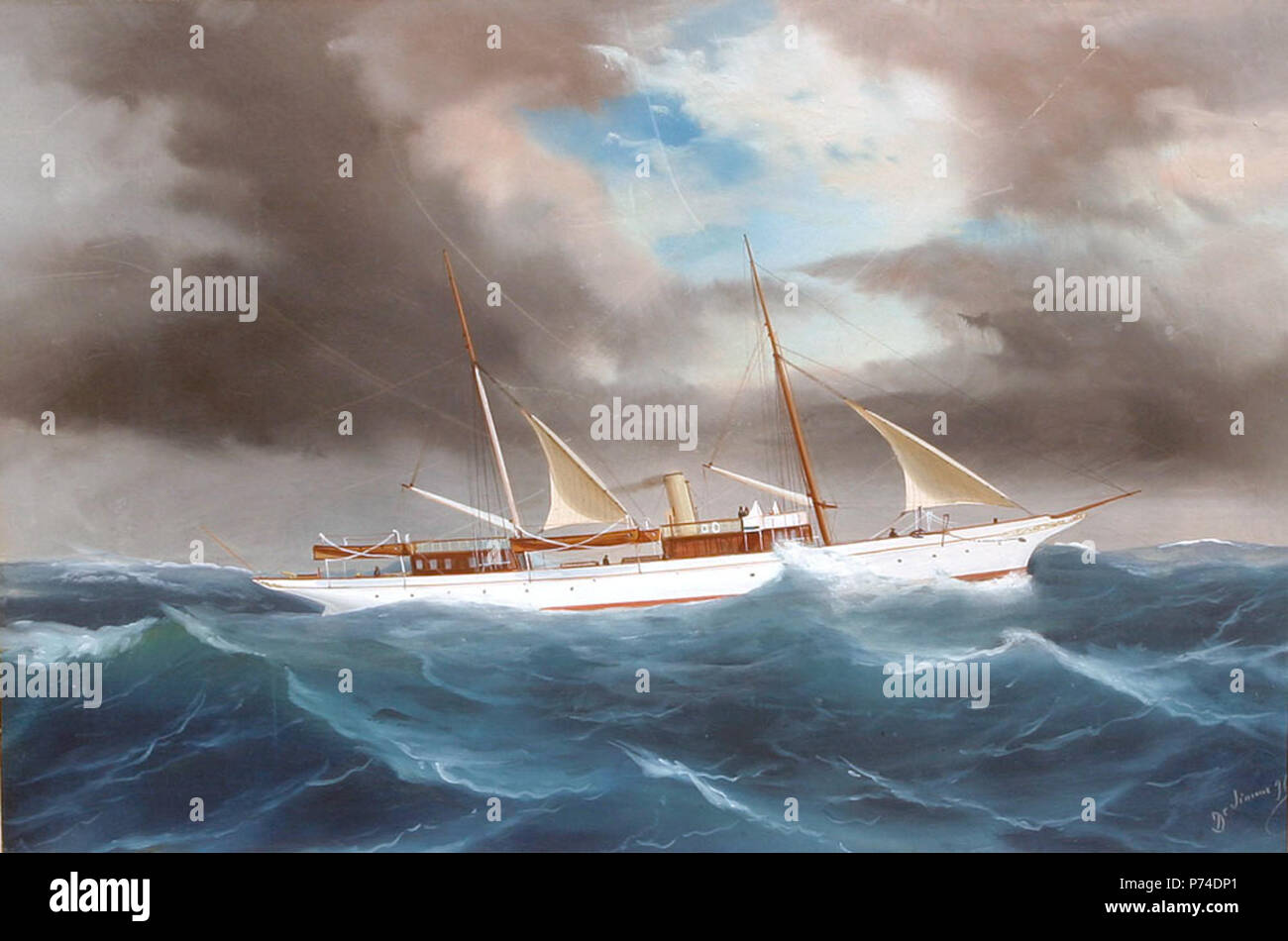 . The Steam Yacht WINTONIA . English: Wintonia, steam yacht built in ...