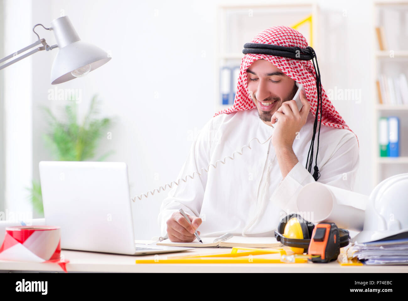 Arab engineer working on new project Stock Photo - Alamy