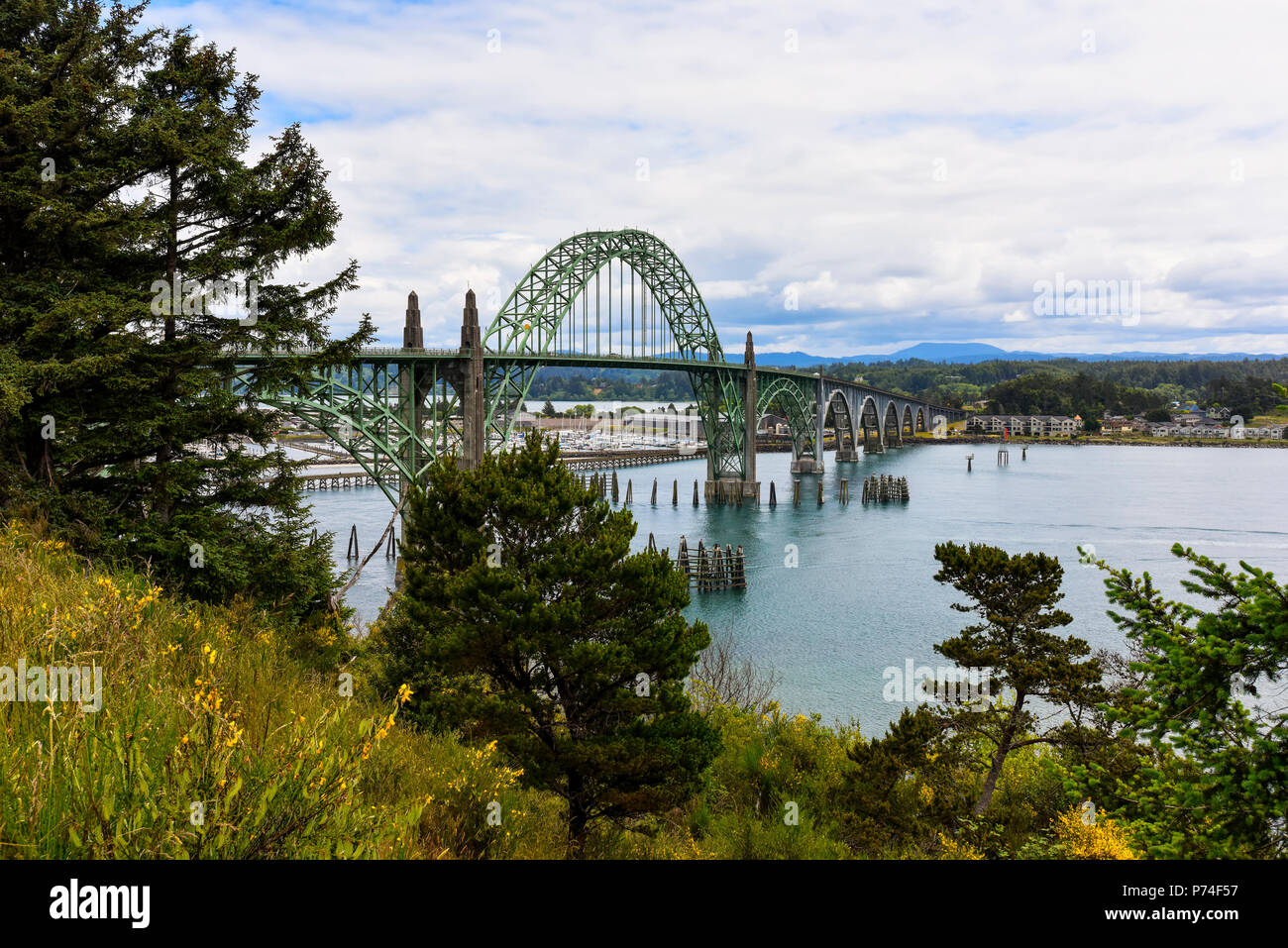 Yaquina Bay Bridge, Newport, Oregon Stock Photo - Alamy