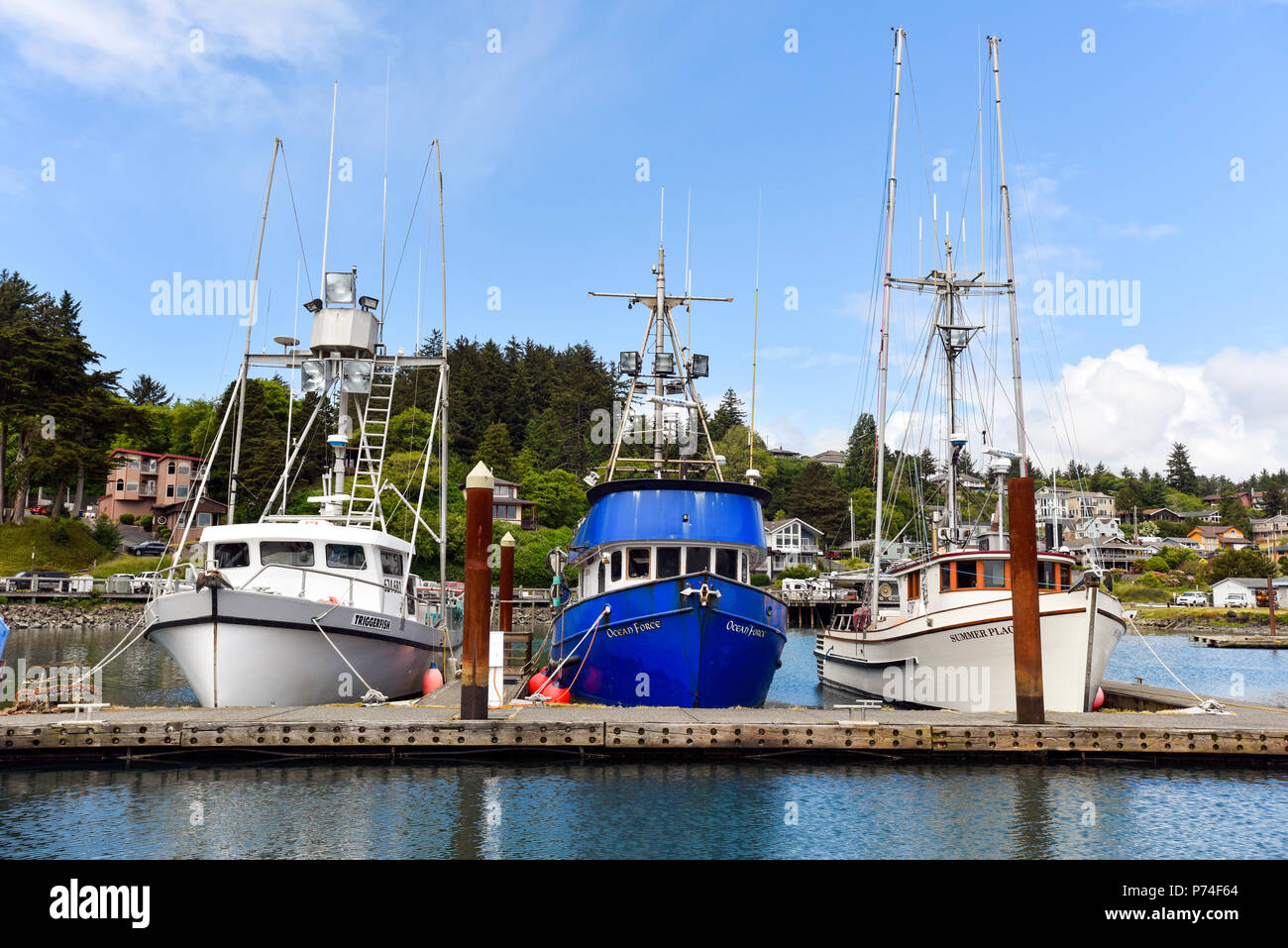 Commercial fishing boats newport oregon hi-res stock photography and ...