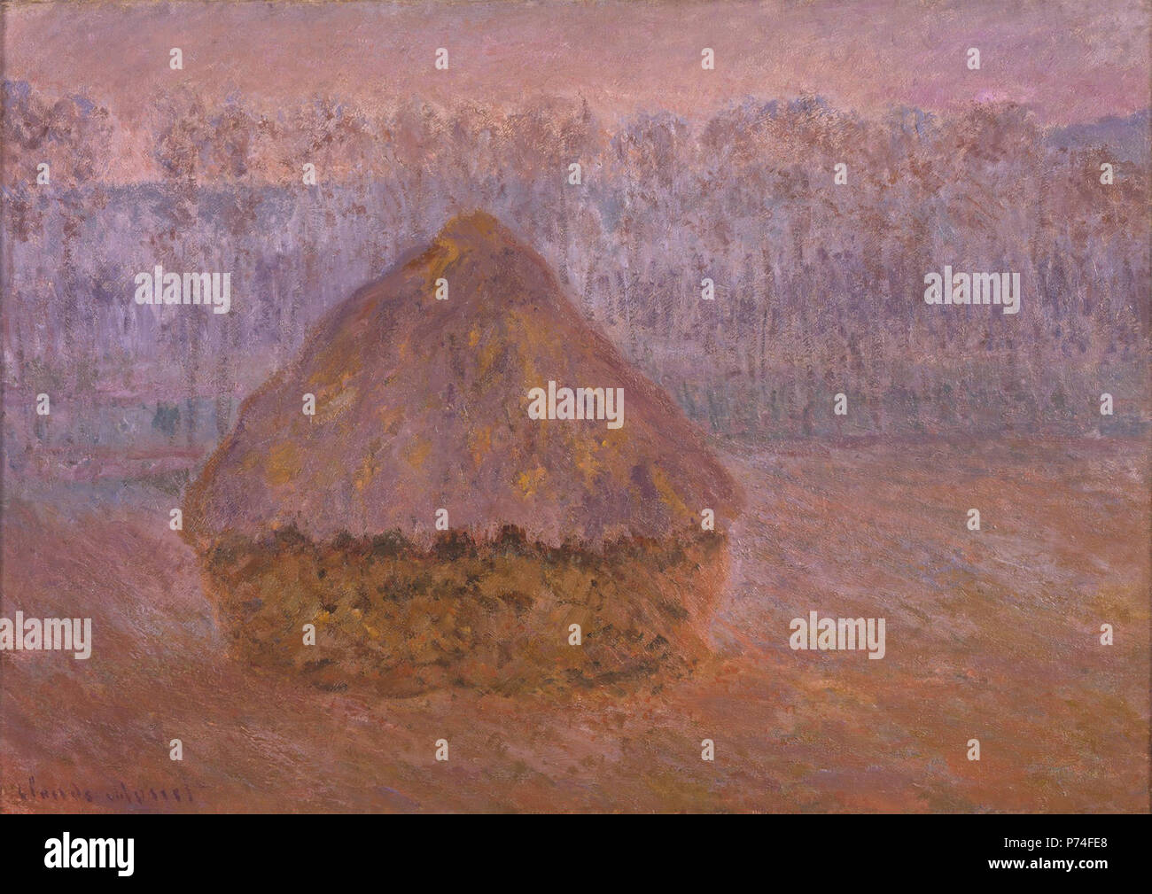 English: Meules by Claude Monet, 1893, oil on canvas, 65 x 100 cm. 1893 ...