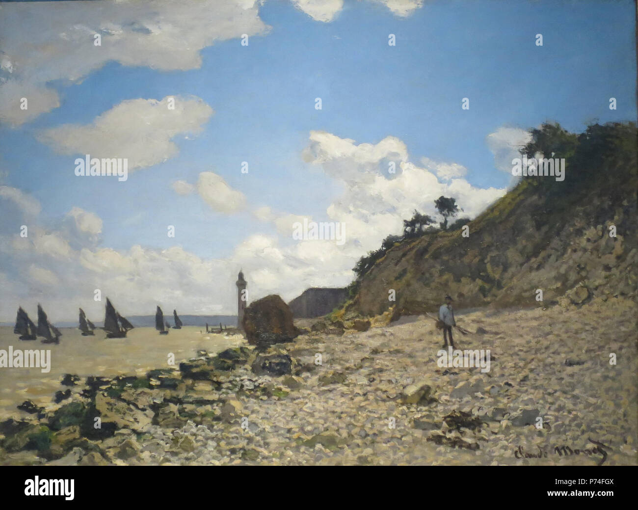 . The Beach at Honfleur . English: The Beach at Honfleur by Claude ...