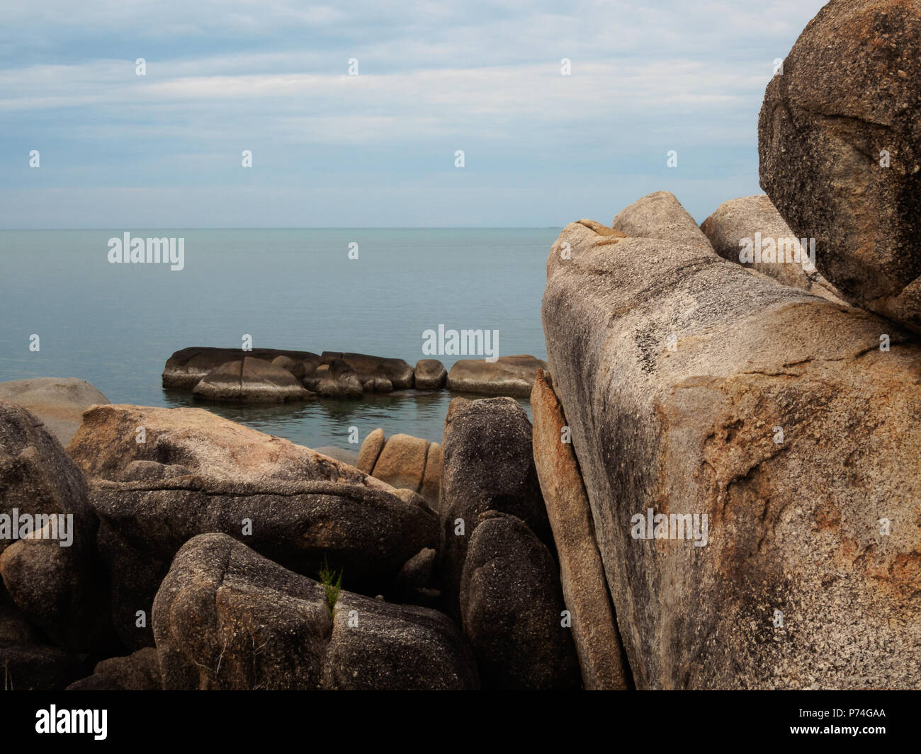 Large rocks on sea shore Stock Photo - Alamy