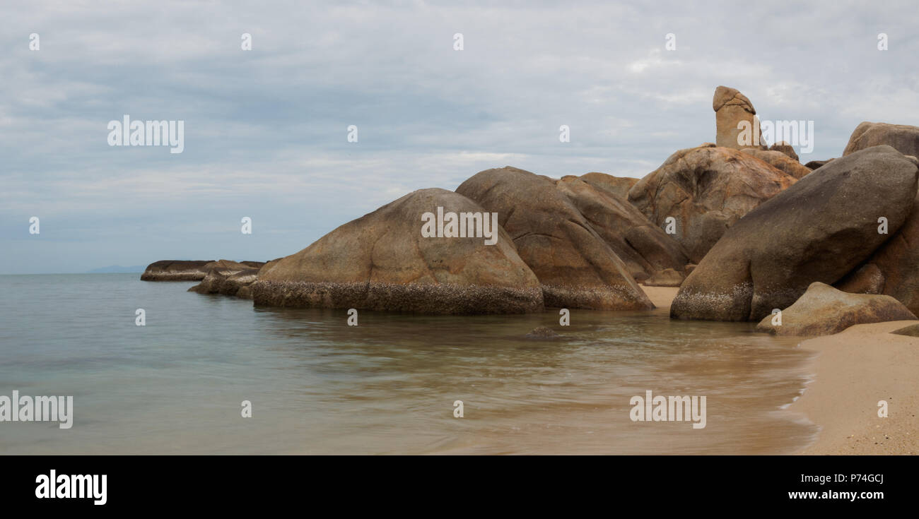Large rocks on the beach Stock Photo - Alamy