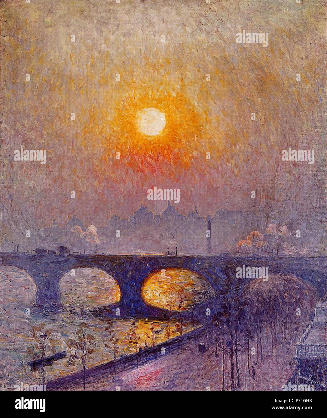 . Sunset over Waterloo Bridge 1916 38 Emile Claus - Sunset over ...