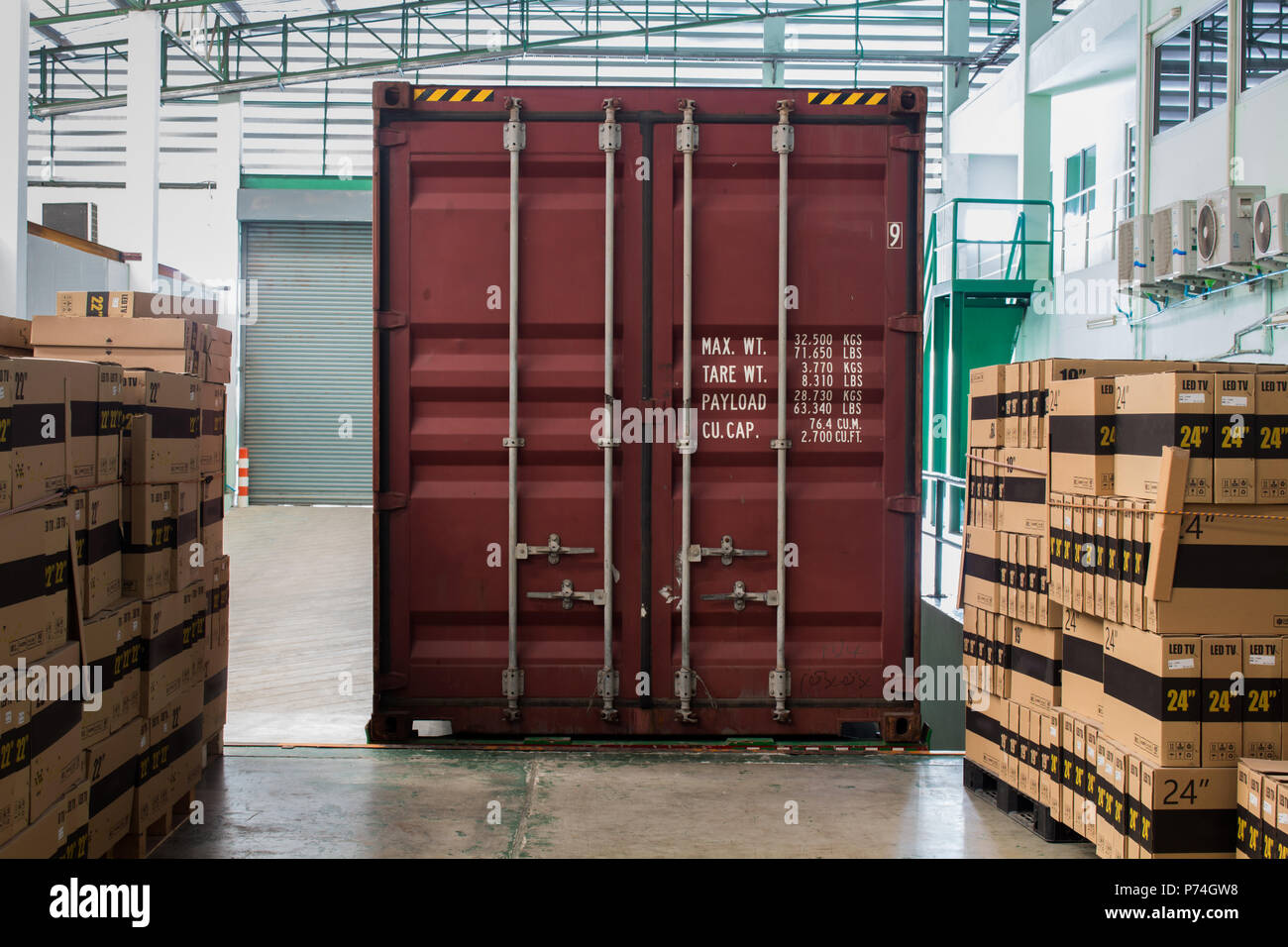 Transport logistics warehouse ramp distribution hi-res stock ...