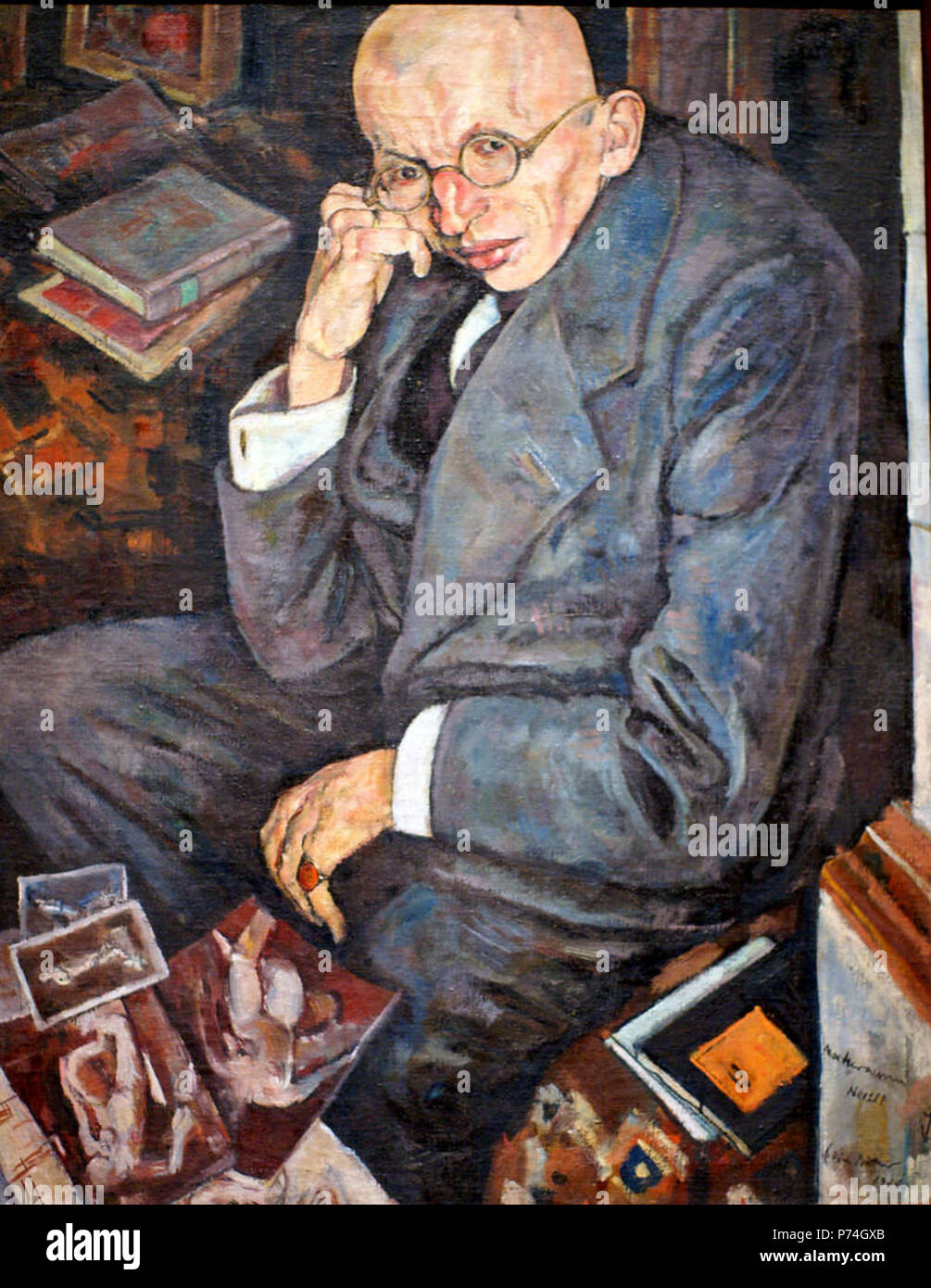 39 Erich Büttner - Portrait Max Herrmann-Neiße, 1921 Stock Photo - Alamy